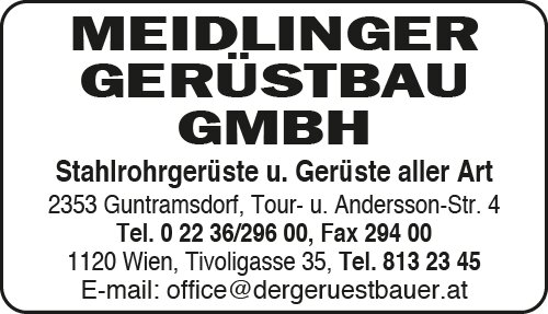 Yapı iskeleleri hizmetleri Meidlinger Gerüstbau GmbH, Aşağı Avusturya, foto