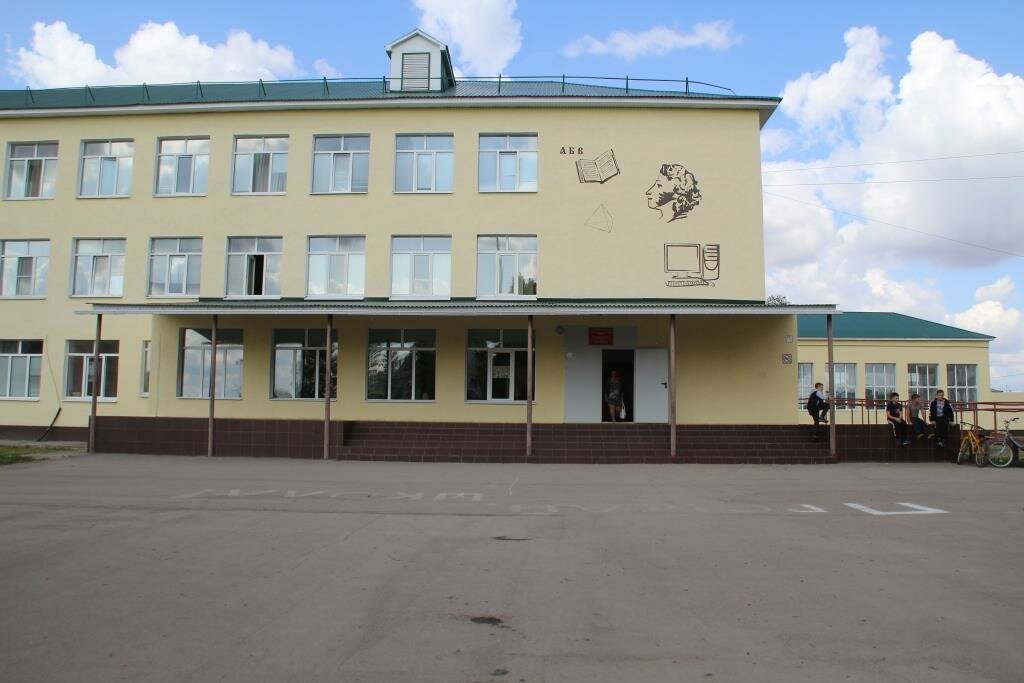 Ortaokul Bolsheglushitskaya shkola № 2 Obrazovatelny tsentr Mou, Samarskaya oblastı, foto