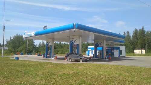 Benzin istasyonu Gazpromneft, Sosnoviy Bor, foto