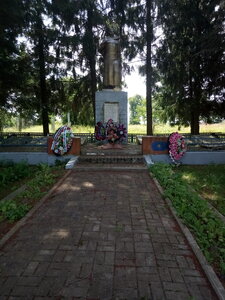 Погибшим землякам в годы Великой Отечественной войны (Kaluga Region, Kuybyshevskiy rayon, selskoye poseleniye Butchino, derevnya Zimnitsy), anıt, heykel  Kalujskaya oblastından