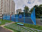 Спортивная площадка футбол на снегу (Moscow, Yuzhniy Administrative Okrug, Chertanovo Tsentralnoye District), tenis kortu  Moskova'dan