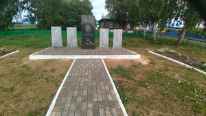 Обелиск погибшим воинам и участникам Великой Отечественной войны (Republic of Bashkortostan, Burayevskiy rayon, derevnya Kashkalevo, Solnechnaya ulitsa), anıt, heykel  Başkurdistan'dan