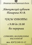 Advokatsky kabinet Panarin Yury Vyacheslavovich (Voronezh, Geroev Stratosfery Street, 3), attorney  Voronej'den