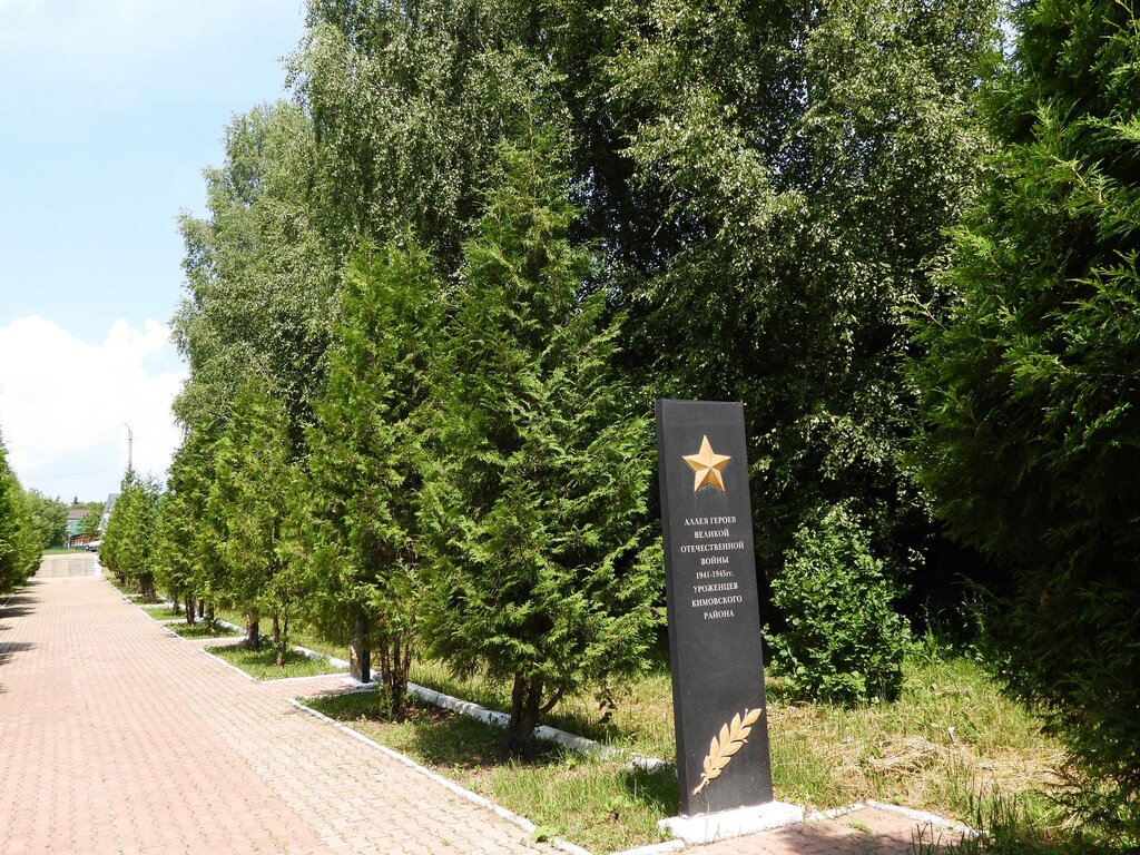 Anıt, heykel Аллея героев, Kimovsk, foto