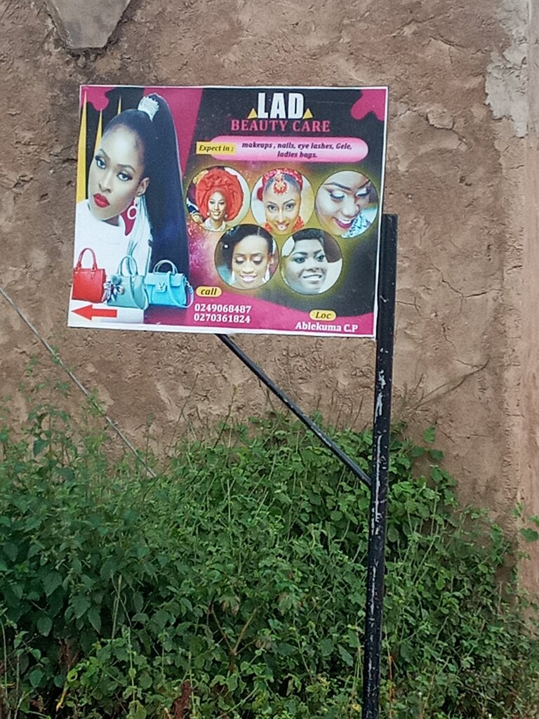 Güzellik salonu Lad beauty care sign post, Dünya, foto