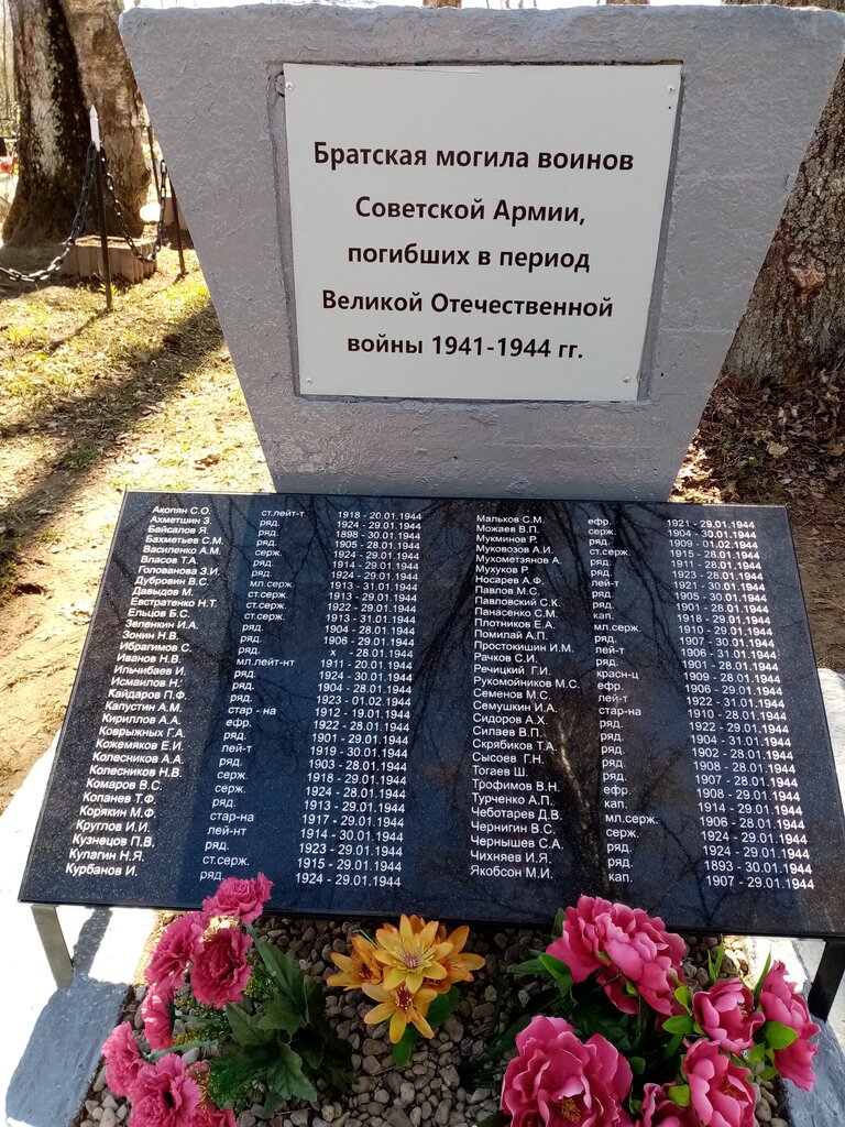 Anıt, heykel Братская могила советских воинов, Novgorodskaya oblastı, foto