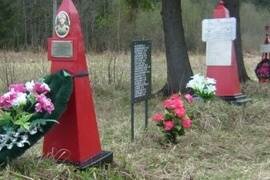 Anıt, heykel Братская могила советских воинов, умерших в госпиталях, Novgorodskaya oblastı, foto