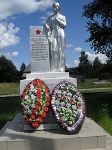 Мирным жителям, зверски убитым фашистами в годы Великой Отечественной войны (Kaluga Region, Khvastovichskiy rayon, selskoye poseleniye Yelenskiy, derevnya Dolina), anıt, heykel  Kalujskaya oblastından