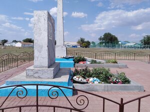 Братская могила советских воинов, погибших в период Сталинградской битвы (Sovetskaya ulitsa No:27, posyolok Romashki), anıt, heykel  Volgogradskaya oblastından