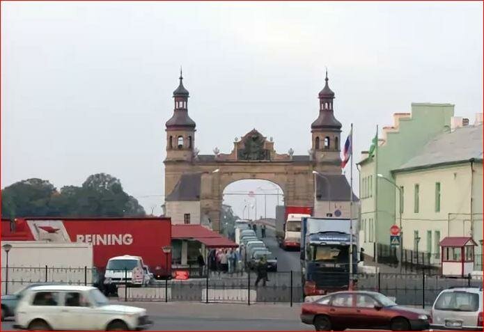 Sınır kapısı Tarptautinis pasienio kontrolės punktas Panemunė, Taurage Vilayeti, foto