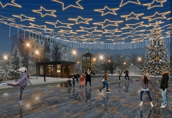 Kültür ve eğlence parkları Мариинский сквер, Olyokminsk, foto