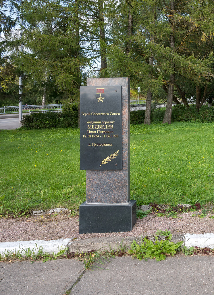 Anıt, heykel И.П. Медведев, Staritsa, foto