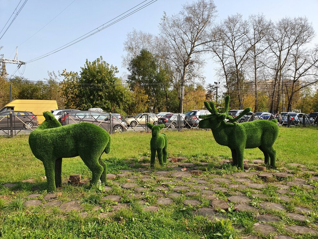 Park, sokak heykeli Олени, Krasnogorsk, foto