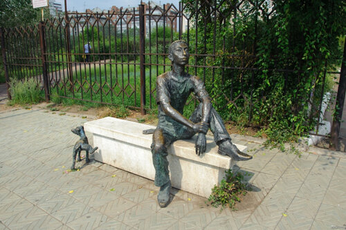 Студент, genre sculpture, Republic of Buryatia, Ulan-Ude, Pushkina ...