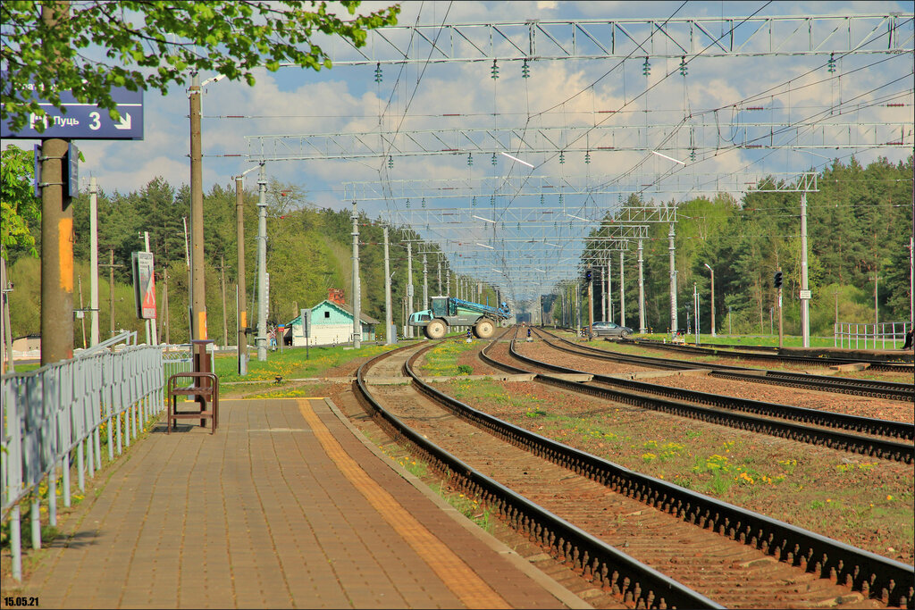 Tren istasyonu Soly Station, Grodnenskaya oblastı, foto
