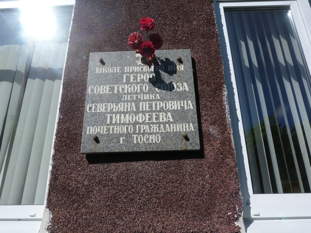 Anıt levhası, anıt taş В честь Героя Советского Союза С.П. Тимофеева, Tosno, foto
