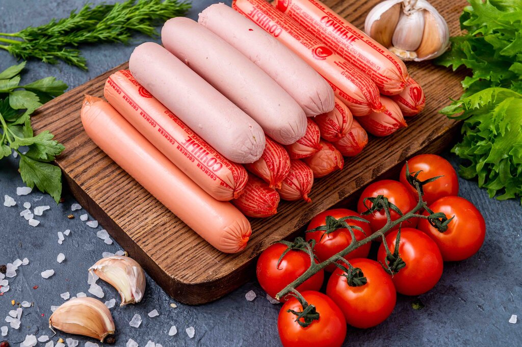 Kasap, şarküteri Pravilnaya korzinka, Voronejskaya oblastı, foto