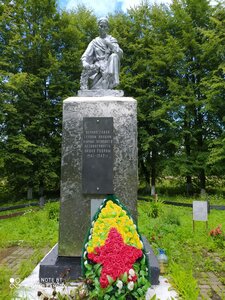 Братская могила (Kaluga Region, Iznoskovskiy District, selskoye poseleniye Khvoshchi, urochishche Belitsy), anıt, heykel  Kalujskaya oblastından