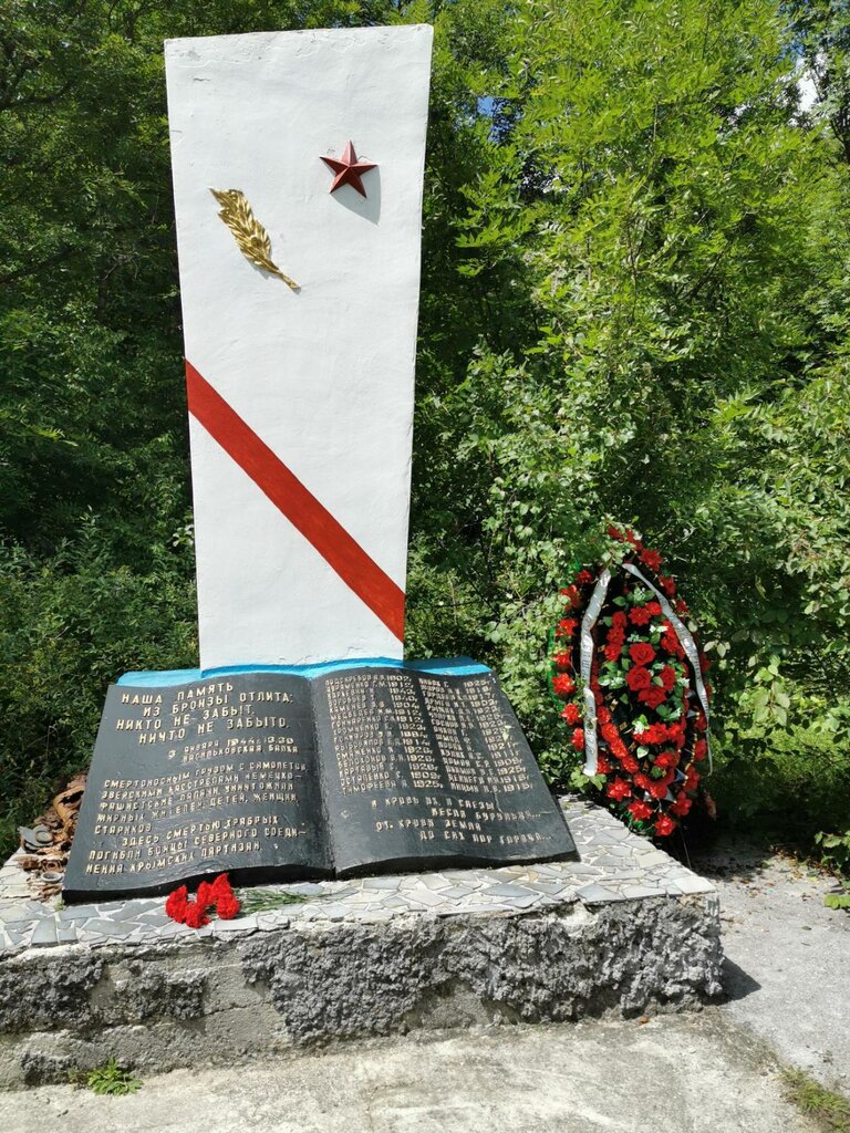 Anıt, heykel Памятный знак на месте гибели мирных граждан, Kırım Cumhuriyeti, foto