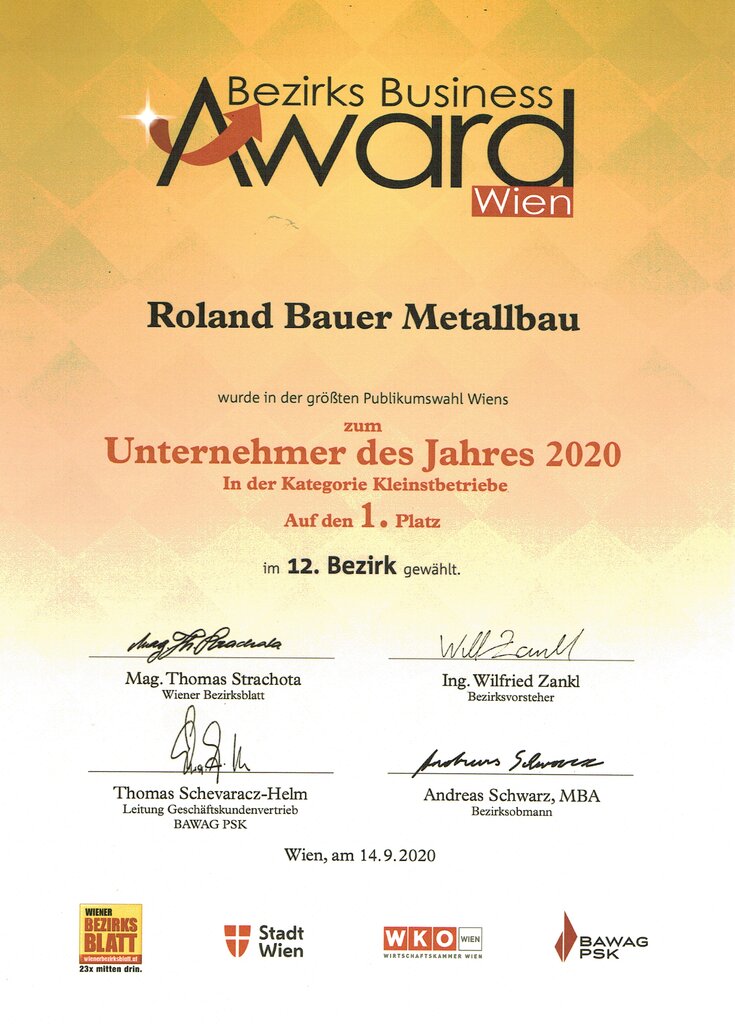 Torna işleri Metallbau – Schlosserei – Sicherheitstechnik Roland Bauer, Viyana, foto