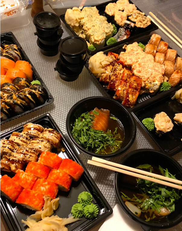 Suşi restoranı KoBo Sushi, Moskova, foto