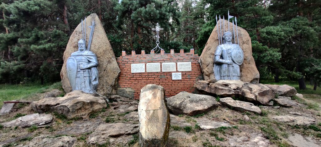 Anıt, heykel Судбищенская битва 1555 г., Orlovskaya oblastı, foto