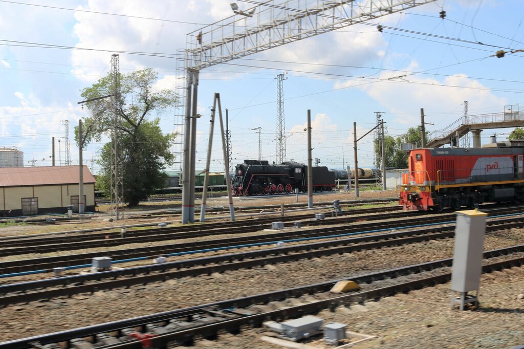 Teknoloji anıtı Паровоз Л-3565, Oktiabrsk, foto