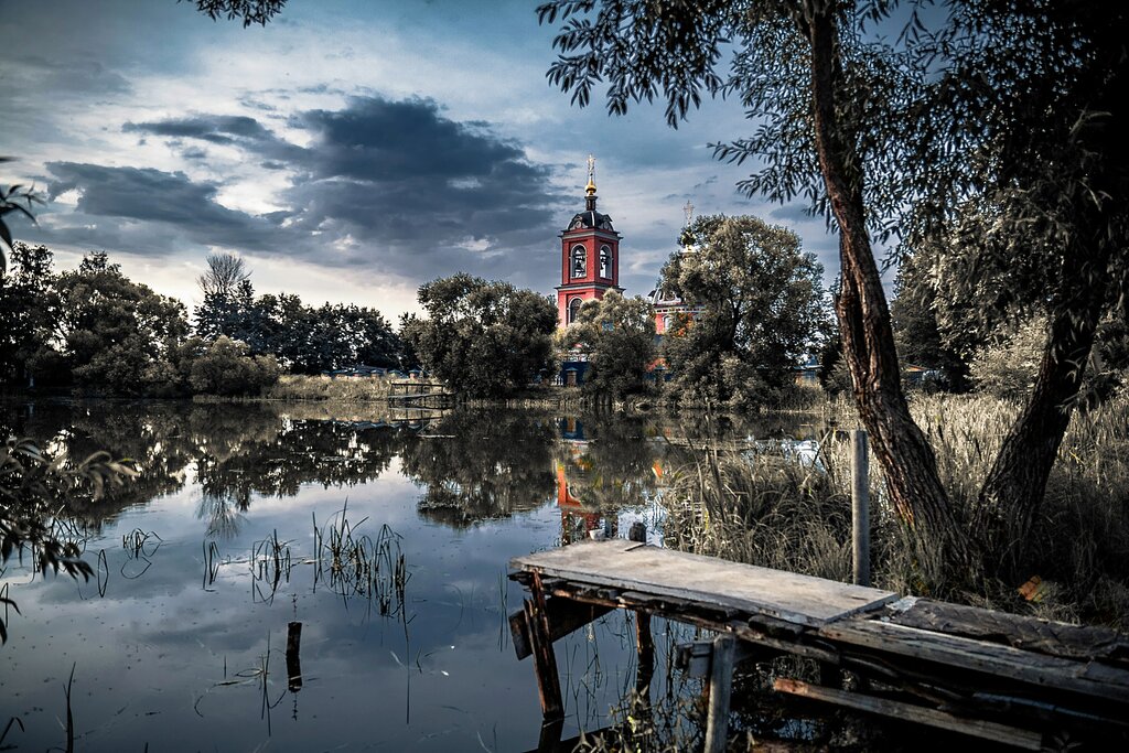 Ortodoks kiliseleri Tserkov Borisa i Gleba V Kurtnikove, Moskova ve Moskovskaya oblastı, foto