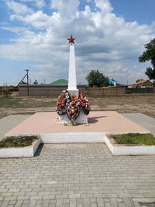 Воинам-односельчанам, павшим в Великой Отечественной войне (Shkolnaya Street No:2, Noviy Rychan Village), anıt, heykel  Astrahanskaya oblastından