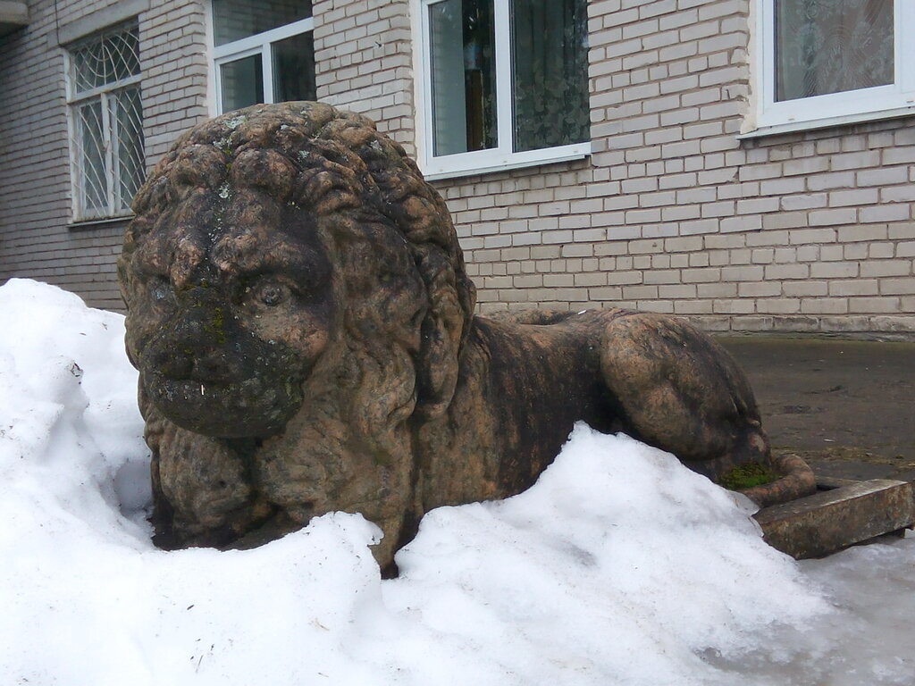 Park, sokak heykeli Львы из усадьбы Сумино, Saint‑Petersburg ve Leningradskaya oblastı, foto