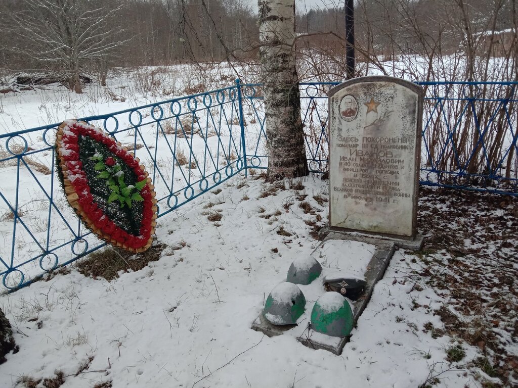 Anıt, heykel Братское захоронение, Pskovskaya oblastı, foto