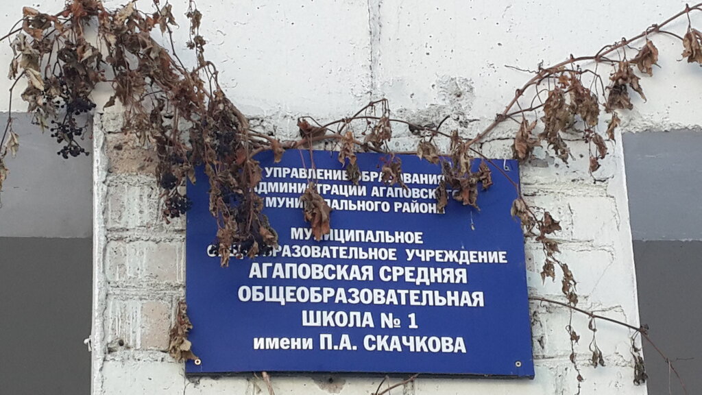 Ortaokul Srednyaya shkola № 1 im. P. A. Skachkova Sela Agapovka Mou, Çeliabinskaya oblastı, foto