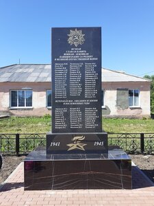 Землякам, павшим в годы Великой Отечественной войны (Samara Region, Bolshechernigovskiy rayon, selskoye poseleniye Petrovskiy, posyolok Petrovskiy), anıt, heykel  Samarskaya oblastından