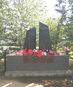 Воинам-односельчанам, павшим в годы Великой Отечественной войны (Krasnoyarsk Territory, Boguchanskiy rayon, Krasnogoryevskiy selsovet, posyolok Krasnogoryevskiy, ulitsa Lenina), anıt, heykel  Krasnoyarski krayından