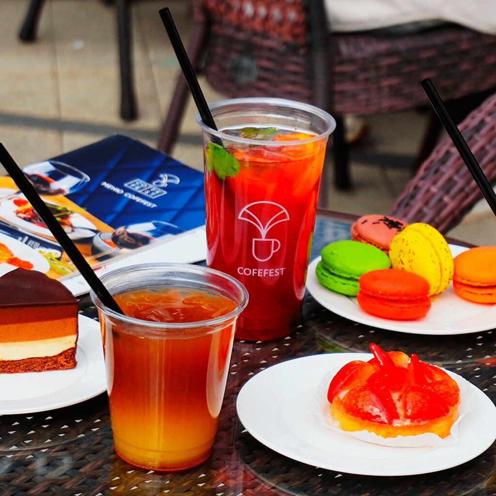 Kahve dükkanları CofeFest, Moskova, foto