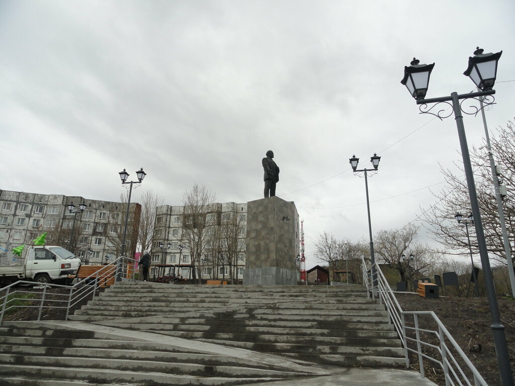 Anıt, heykel В.И. Ленин, Petropavlovsk, foto