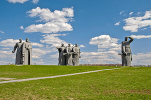 Panfilov's Guardsmen Monument (Moscow Region, Volokolamskiy Municipal District, derevnya Nelidovo), anıt, heykel  Moskova ve Moskovskaya oblastından