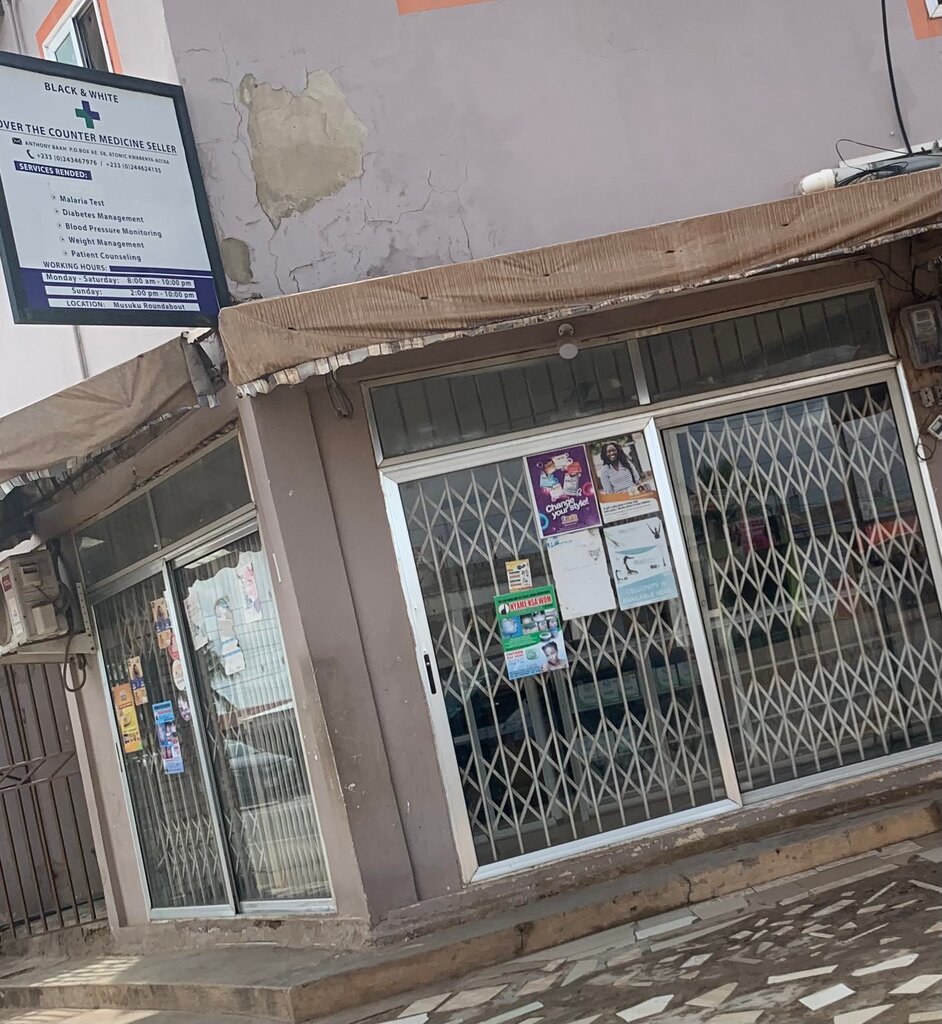 Eczane kataloğu Black and White Over the Counter Medical Store, Dünya, foto