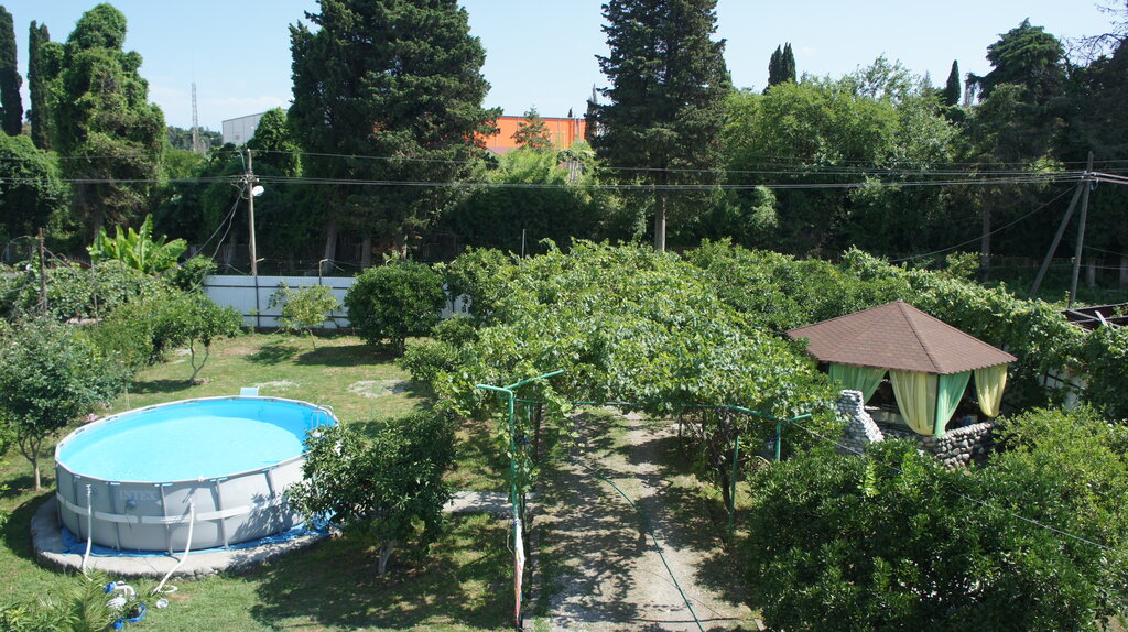 Resort oteller, tesisler Lukomorye, Gagra Bölgesi, foto