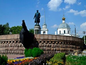 To the brave Russian traveler Afanasy Nikitin (Tver, Zavolzhskiy City Administrative District), anıt, heykel