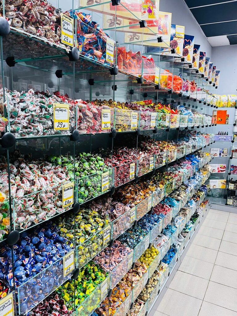 Pasta, şekerleme ve tatlı Candy paradise, Moskova, foto