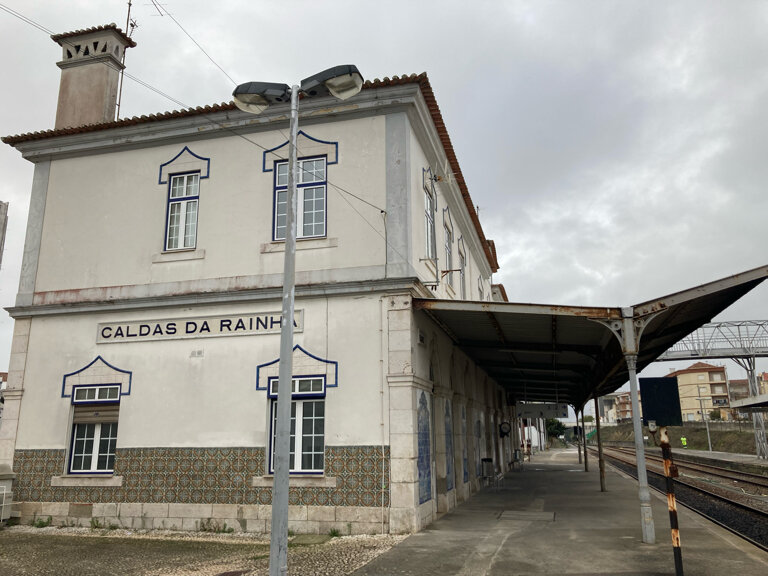 Tren istasyonu Caldas da Rainha, Leiria, foto