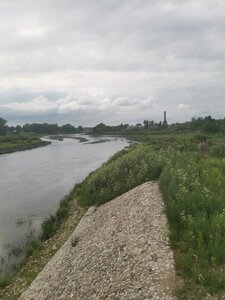 Пляж (Pskov Region, Ostrov), plaj  Ostrov'dan