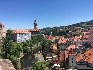 Český Krumlov Castle (Jihočeský kraj, Cesky Krumlov), turistik yerler  Cesky Krumlov'tan