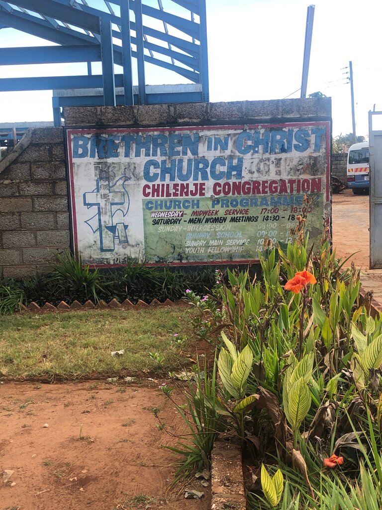 Protestan kilisesi Brethren in Christ Church Chilenje Congregation, Lusaka, foto