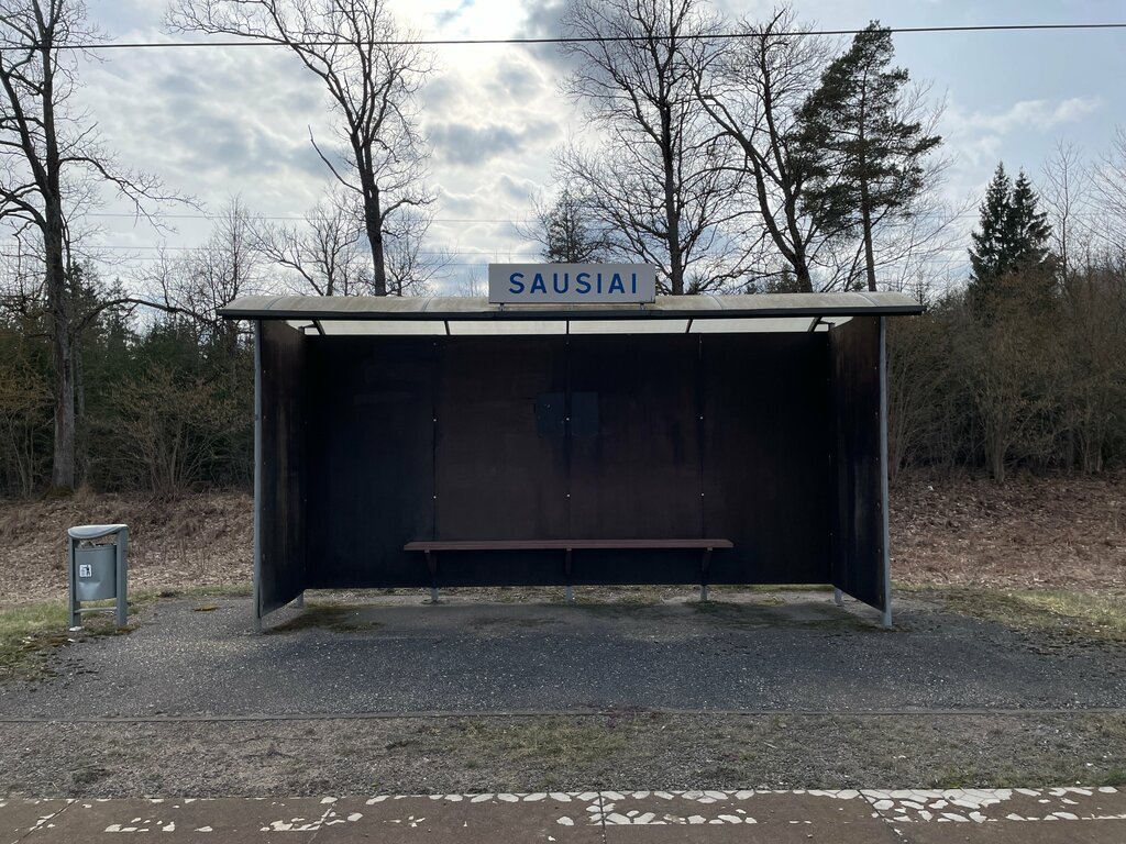 Tren istasyonu Sausiai, Vilnius Vilayeti, foto