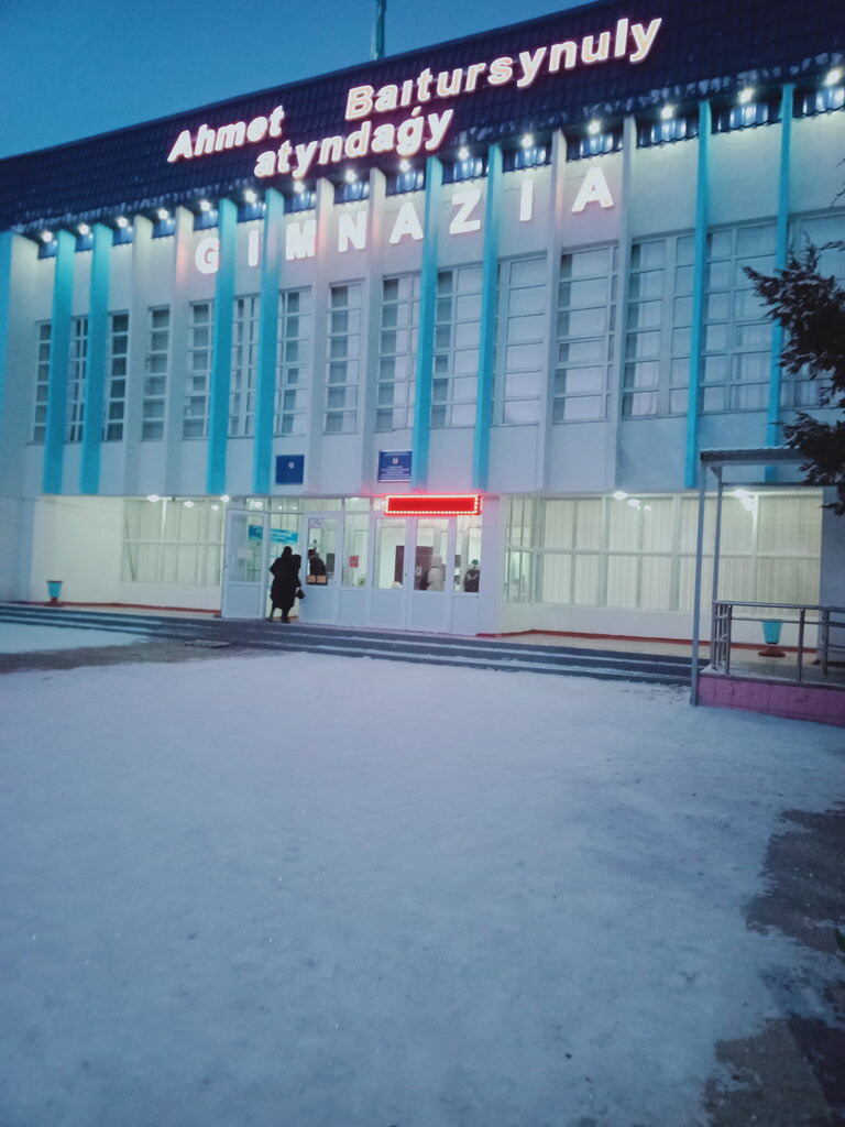 Fen lisesi, sosyal bilimler lisesi A. Baitursynov Gymnasium School, Karatav, foto