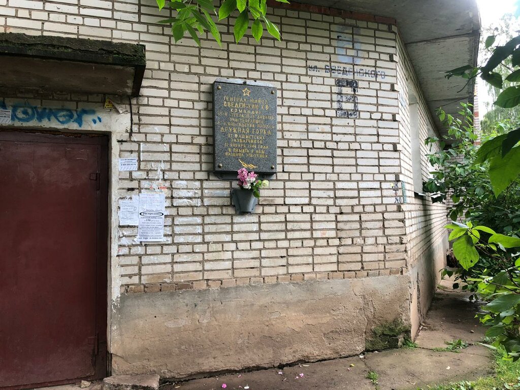 Anıt levhası, anıt taş Генерал-майору К.В. Введенскому, Saint‑Petersburg ve Leningradskaya oblastı, foto