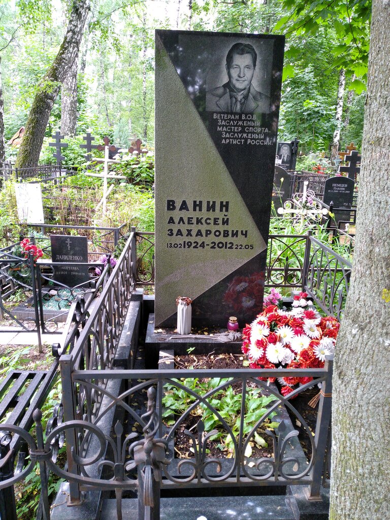 Ünlü kişilerin mezarları Актёр Алексей Захарович Ванин, Moskova, foto