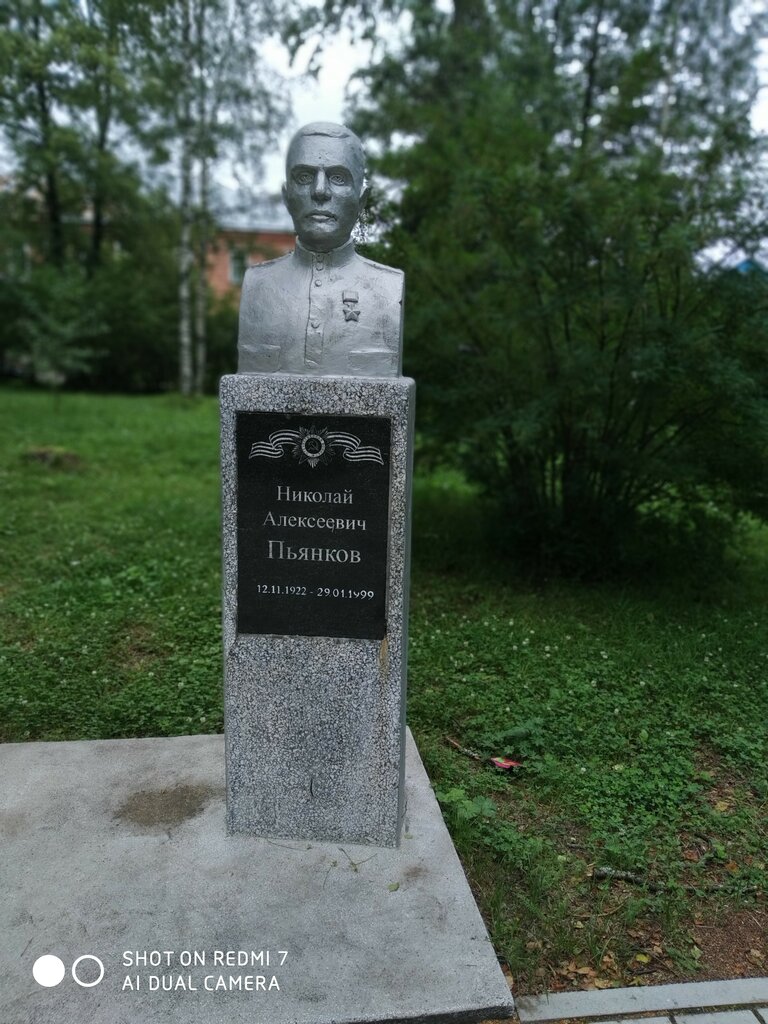 Anıt, heykel Бюст Героя Советского Союза Н.А. Пьянкова, Nikolsk, foto